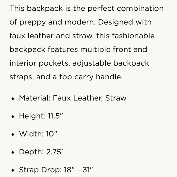 Sole Society | Bags | Sole Society Kaii Backpack Faux Leather Stone ...